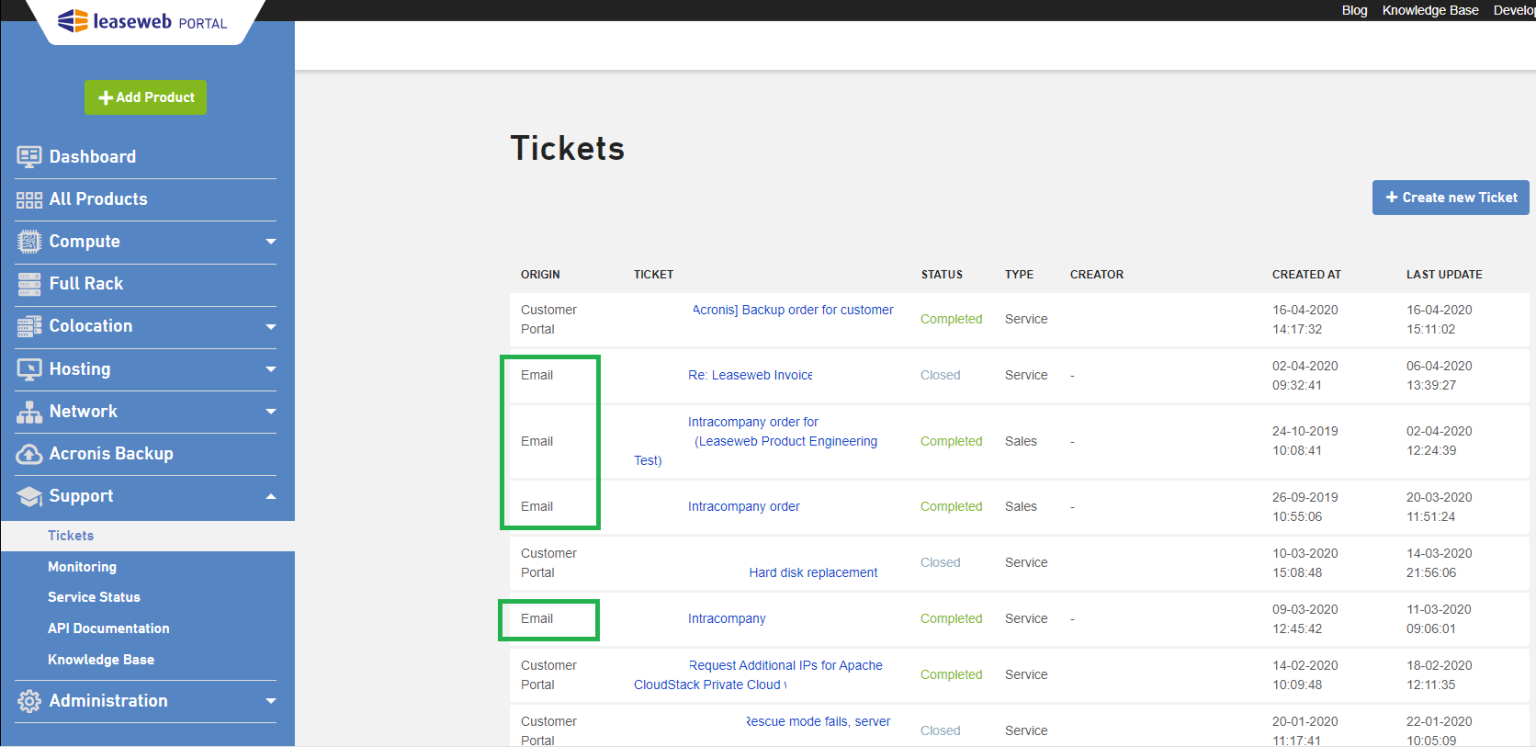 Contacting Customer Care - Knowledge Base - Leaseweb