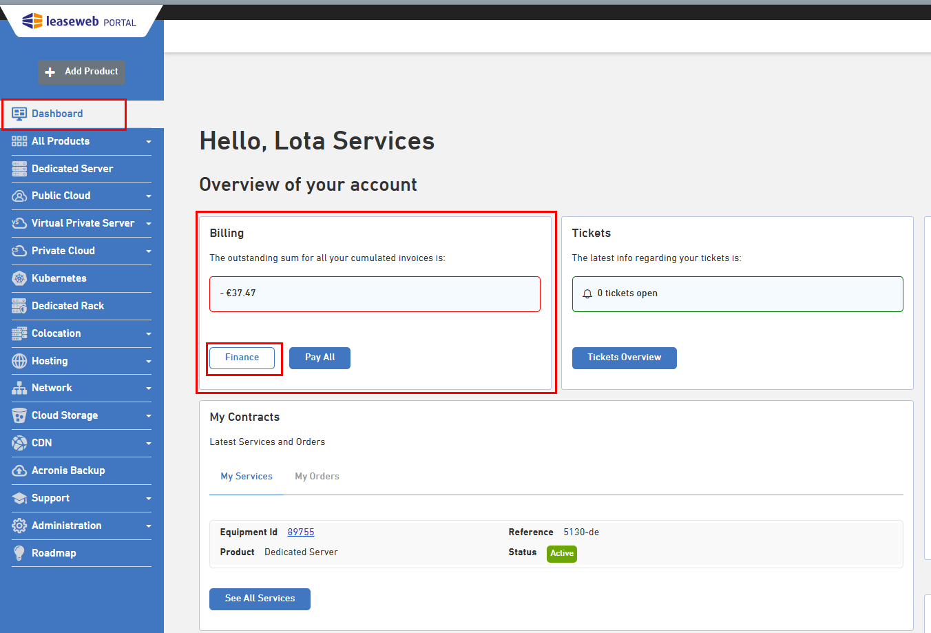 Invoices - Knowledge Base - Leaseweb